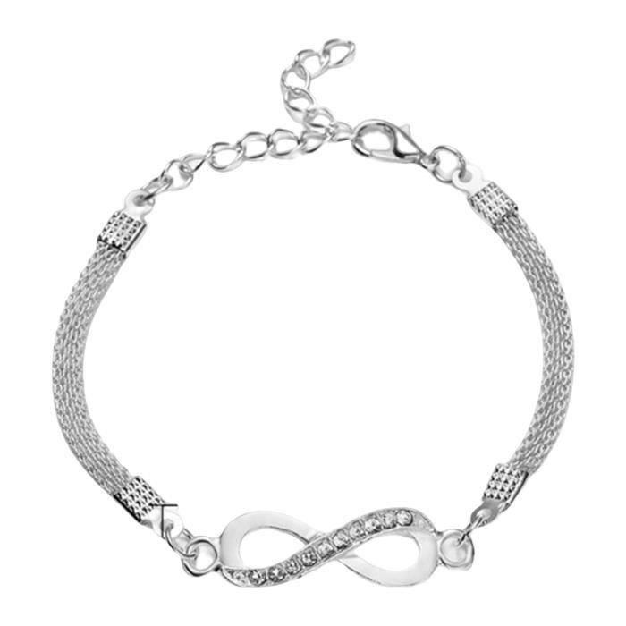 LUCKYLY-BRACELET - GOURMETTE - JONC Fashion Infinite Shape Bracelet ...
