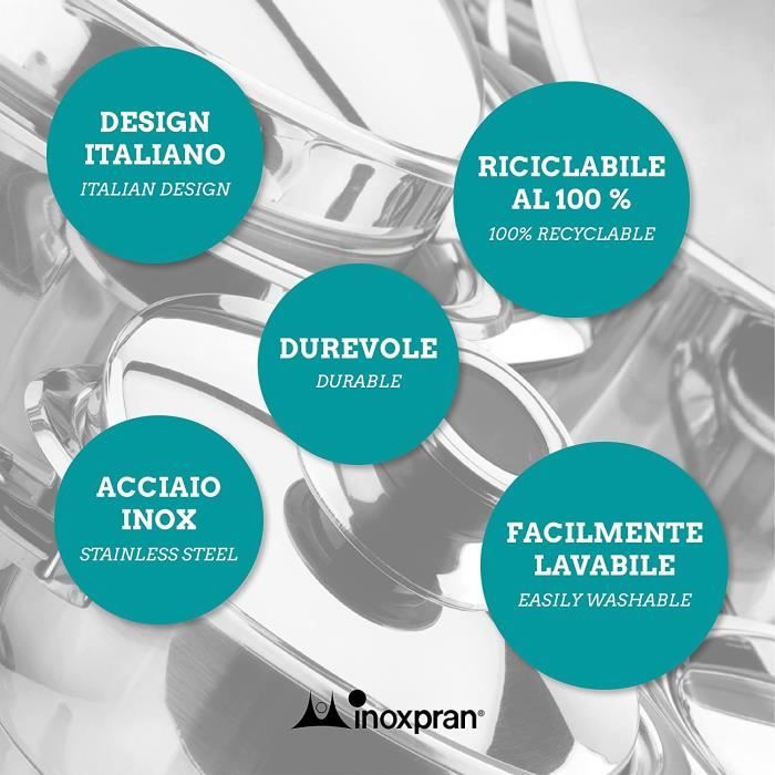 Inoxpran 541244 Inoxdual Cuiseur a pates avec 2 paniers et couvercle ...