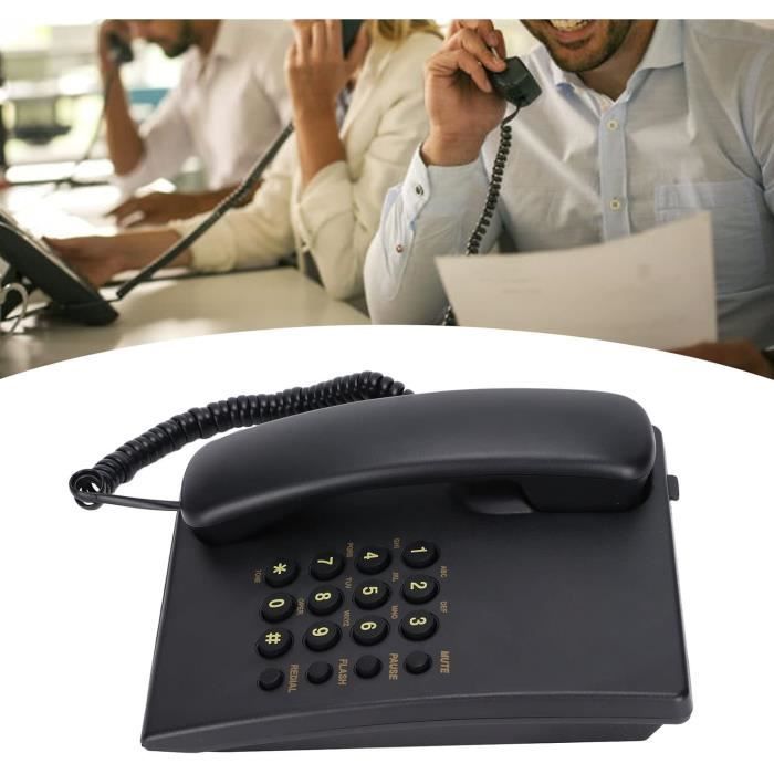 Ehskzjh Téléphone De Bureau Filaire, Téléphones Fixes Sans Fil Kx-T435 Avec Identification De L ...