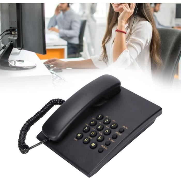 Ehskzjh Téléphone De Bureau Filaire, Téléphones Fixes Sans Fil Kx-T435 Avec Identification De L ...