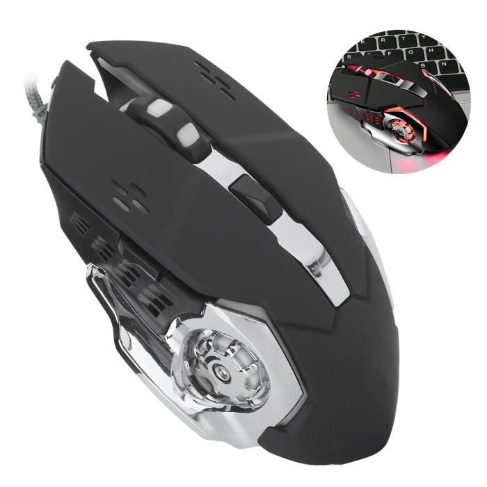 Vvikizy Souris d'ordinateur Souris de Jeu Filaire USB Ergonomique 6 ...