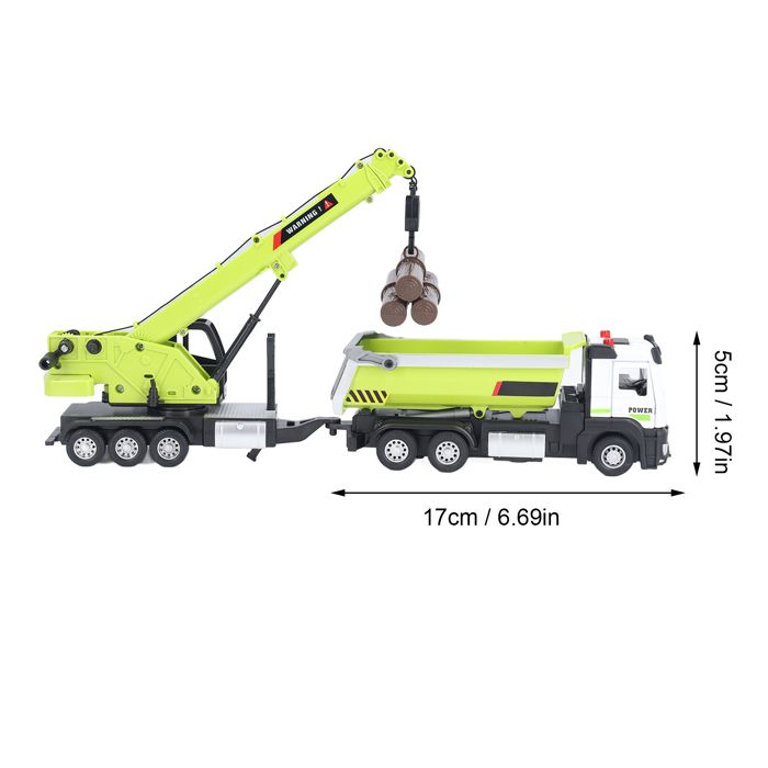 Mxzzand Grue avec jouet de camion à benne basculante Grue en alliage ...
