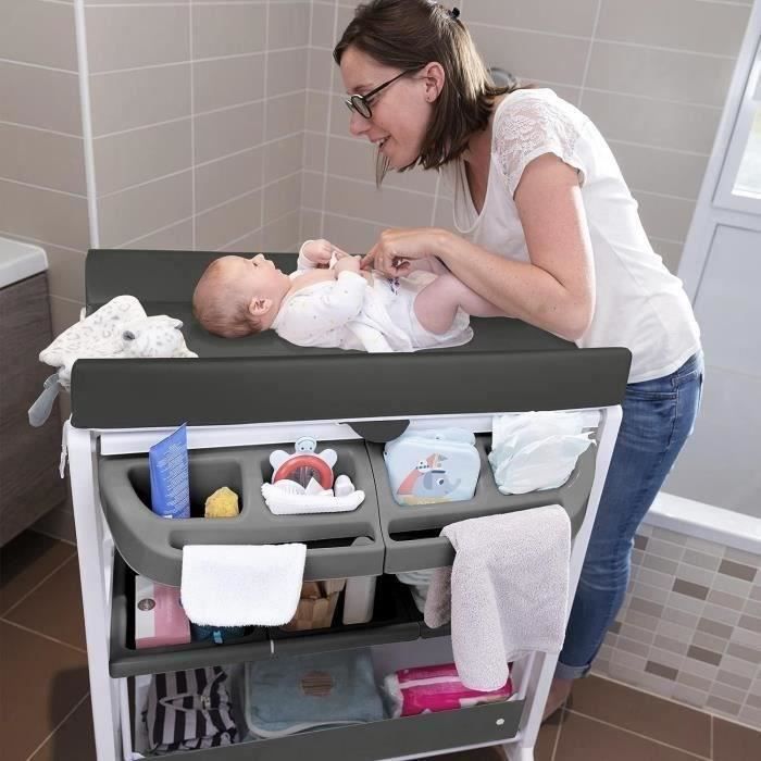 BEBECONFORT Dolphy Table à langer et baignoire 2en 1, De la naissance à ...