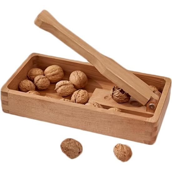 Casse-Noix en Bois décortiqueur de Noix avec Manche en Bois Outil d ...