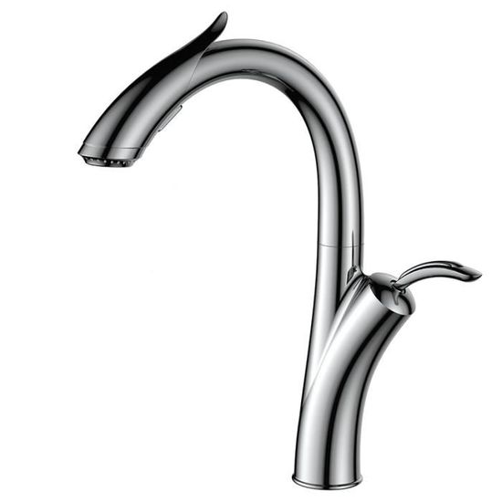 Robinet de cuisine - XOXO - Type 83039C - Noir - Monotrou - Pivotant ...