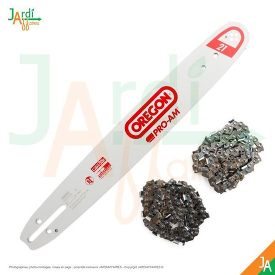 Combo Oregon guide 38cm 158PXBK095 + 2 chaines 21BPX064 - Cdiscount Jardin