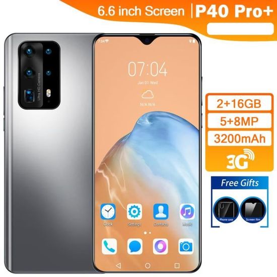 Verre incurvé 3D téléphone portable 2+16 GO 6.6 écran fort processeur ...