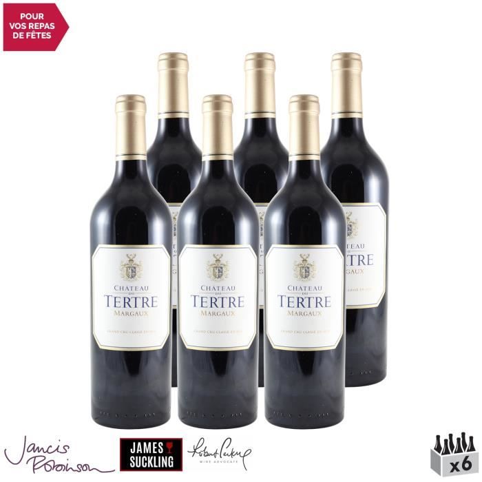Château du Tertre Rouge 2018 - Lot de 6x75cl - Vin Rouge de Bordeaux ...