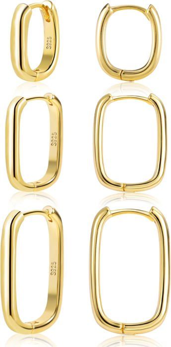 Ash's Choice Ensemble De Boucles d'Oreilles Pour Femme En Argent Sterling S925/14 Créoles ...