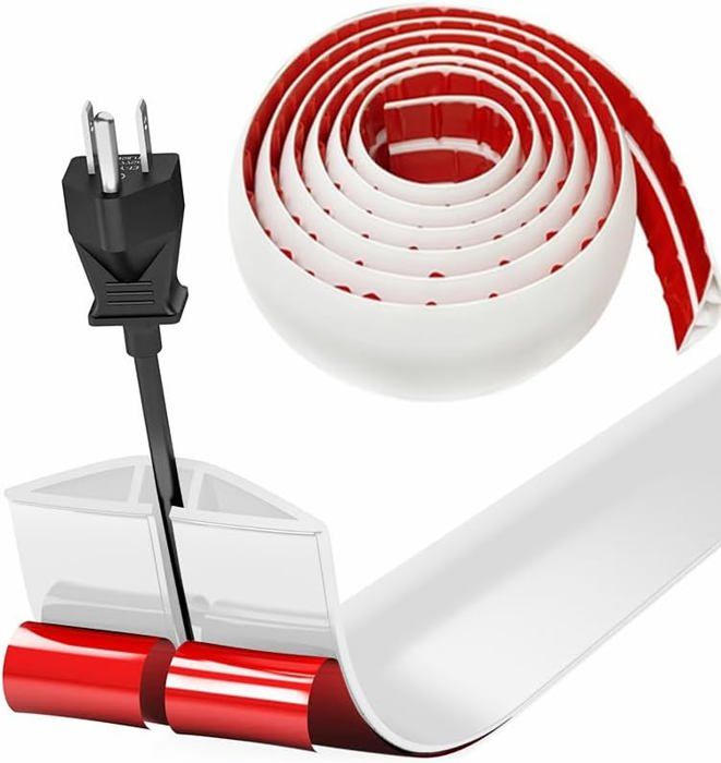 Bocguy Cache Cable Sol, Petit Canal de câble Flexible,5M x 3cm Goulotte ...