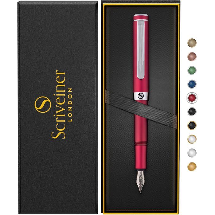 Scriveiner Stylo Plume de Luxe EDC (fin), Superbe stylo de poche avec ...