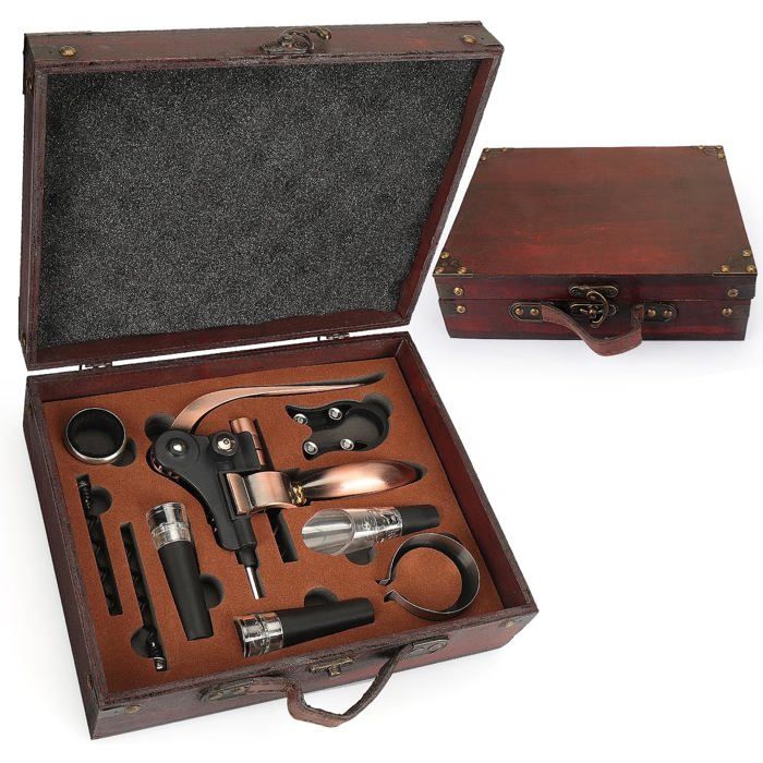 Ensemble de sommelier de luxe - Ensemble d'accessoires pour vin avec ...