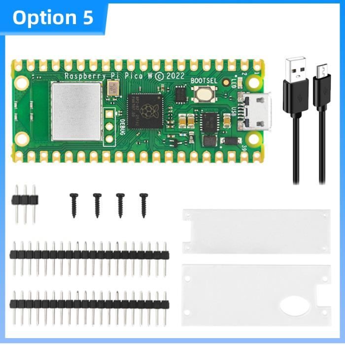Option 5 - Raspberry Pi Pico W Avec Wifi 2.4 5g, Module Sans Fil ...