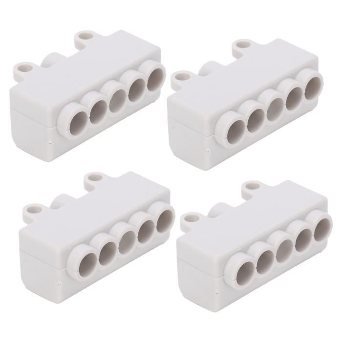 Akozon répartiteur de câblage 4Pcs Connecteur industriel de bornier de ... Akozon répartiteur de câblage 4Pcs Connecteur industriel de bornier de ...