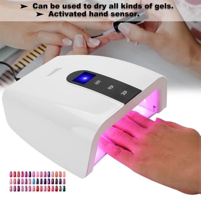 Lampe de Séchage à Ongles LED Dessiccateur Gel d'ongle Minuterie ...