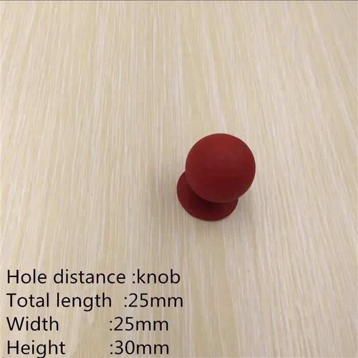 Bouton rouge - poignées de porte de placard de cuisine en alliage d ...