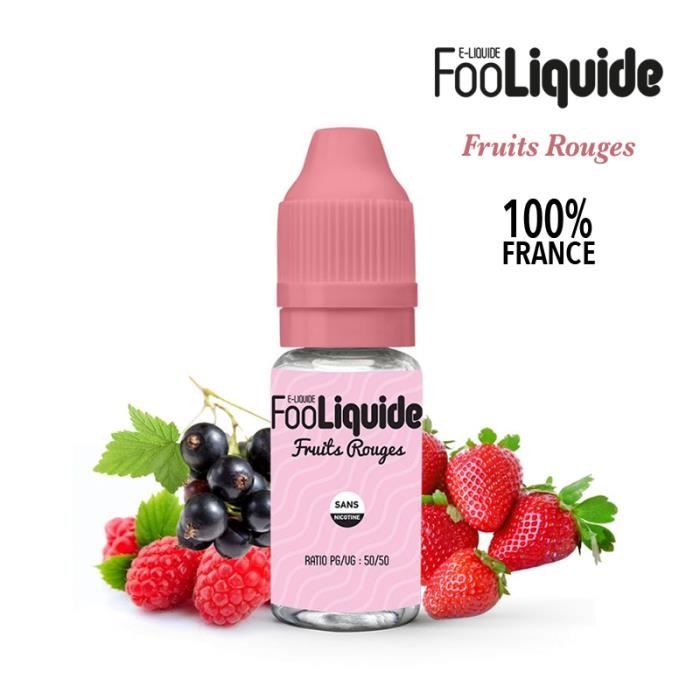 E-LIQUIDE FRUITS-ROUGE 10ML EN 11MG DE NICOTINE - 1 FLACON DE 10 ML ...