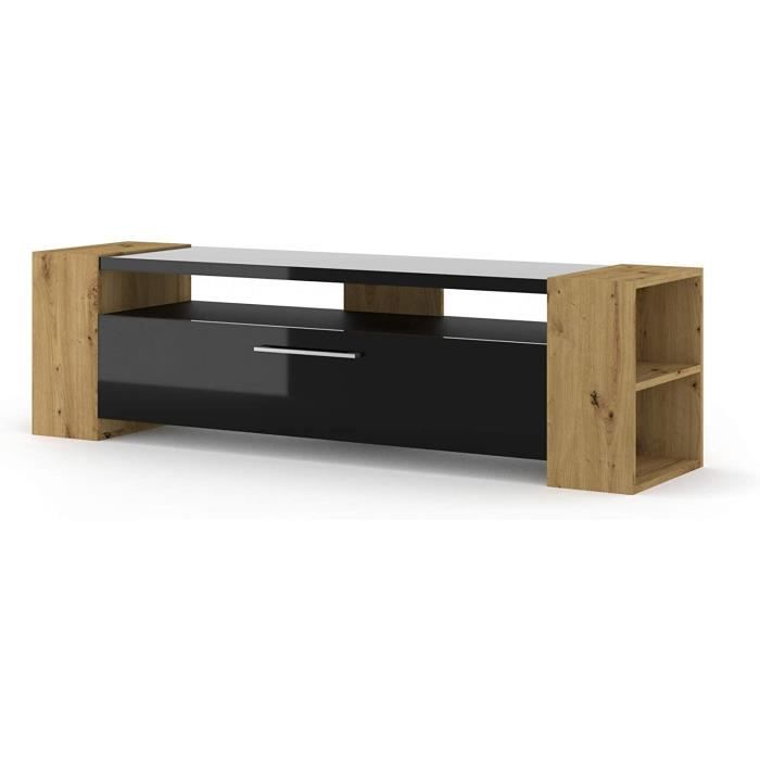 Livia Meuble TV Lowboard 160 cm Commode Table TV Buffet Hi-Fi Étagères ...