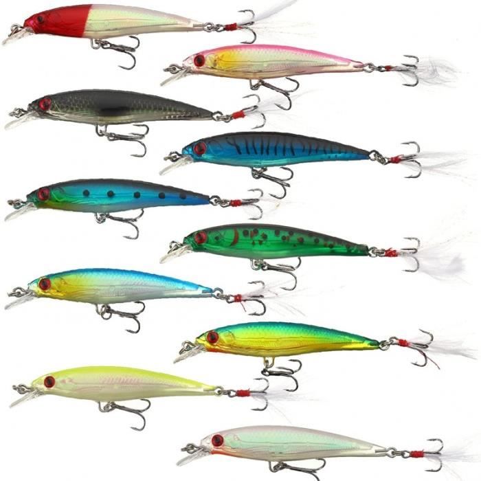 Leurre de pêche en plastique réaliste pour poissons prédateurs ...