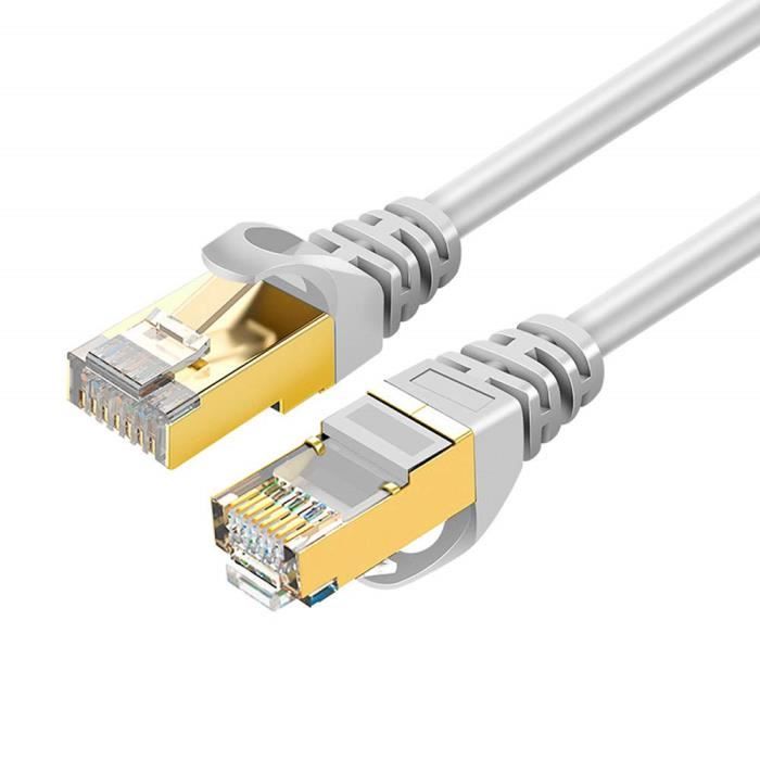 Cat 7 Câble Ethernet, Réseau Rj45 Haut Débit 10Gbps 600Mhz Sftp 8P8C ...