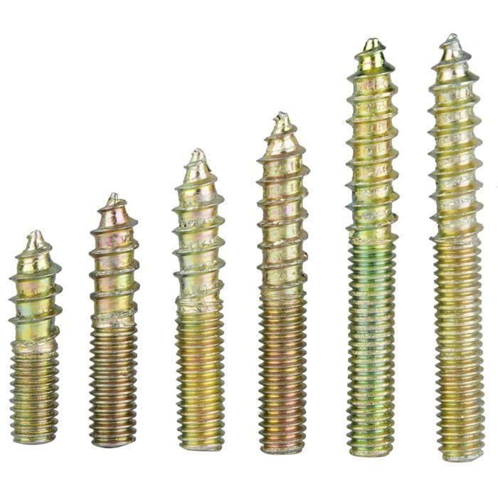Vis de goujon 90pcs M6 cheville vis menuiserie meubles connecteur ...