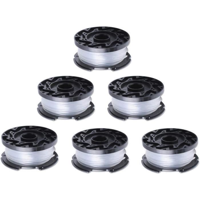 Fanguo-A6481 Lot de 6 bobines de fil pour débroussailleuse Black Decker Reflex Remplace A6485 ...