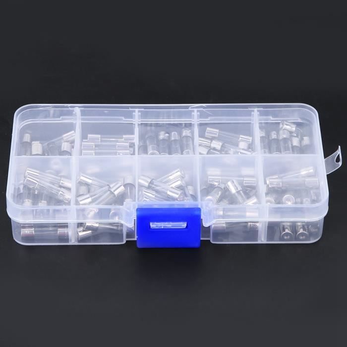 GOTOTOP Fusible en verre Assortiment de fusibles en verre 100PCS 0.2A-20A Accessoires ...