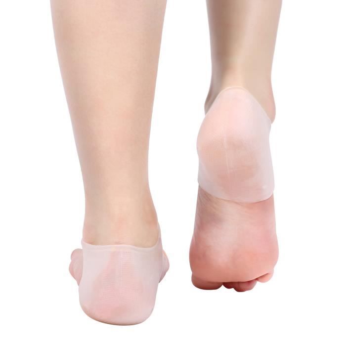KIMISS Chaussettes à talon en gel 2 PCS Silicone Gel Hydratant Talon ...