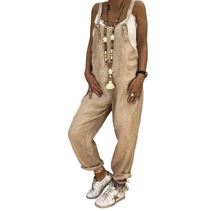 Minetom Femme Salopette Décontracté Playsuit Ample Harem Sarouel ...