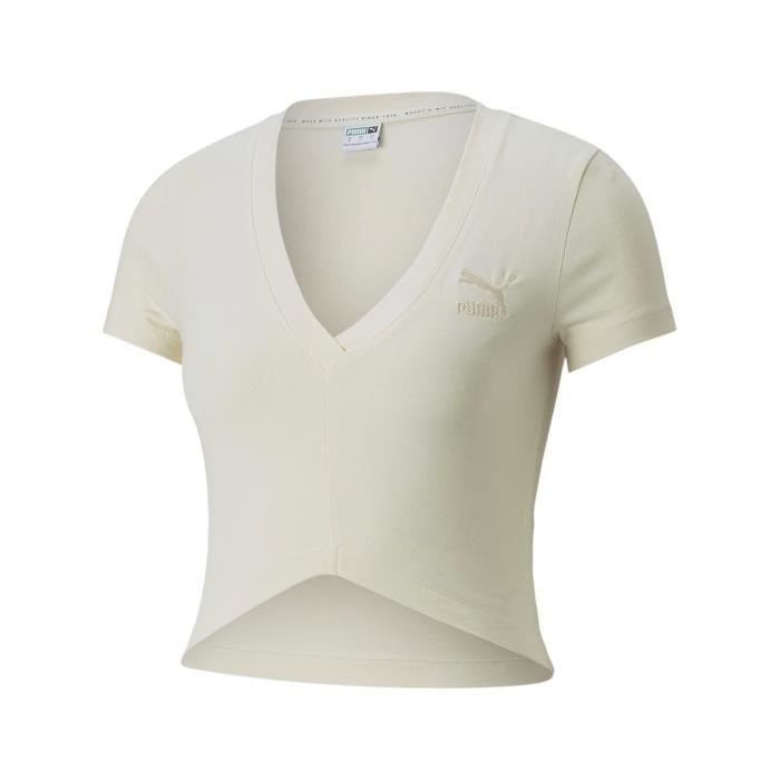 Puma T-shirt femme Puma Classics Cr Femme100A0301 Beige - Cdiscount ...