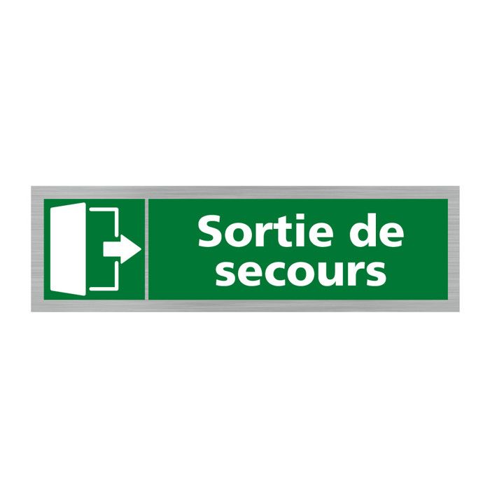 Pictogramme SORTIE DE SECOURS VERS LA DROITE Q0384Adhésif aspect ...
