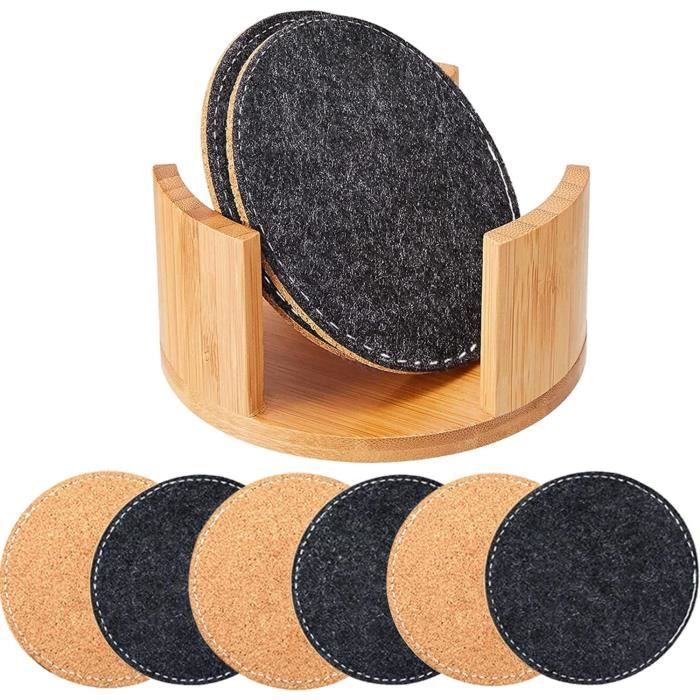 Dessous de Verre, Absorber l'eau sous Verre en Feutre Lot de 8,Dessous ...