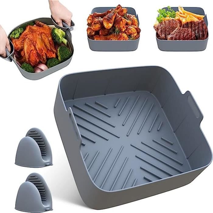 Panier En Silicone Réutilisable, Pot En Silicone Pour Friteuse À Air ...