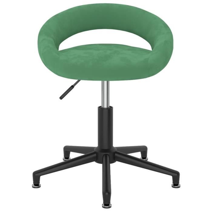 FAS(333346)Chaises pivotantes de salle à manger 2 pcs Vert foncé ...