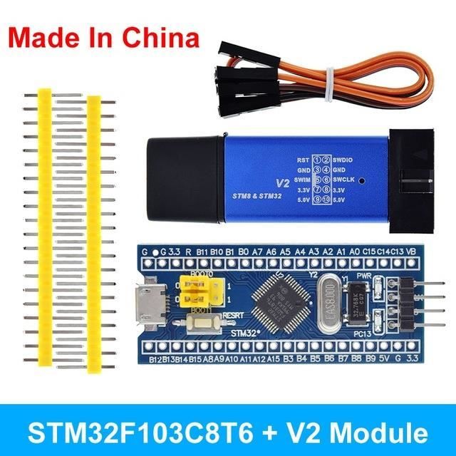 Circuits intégrés,1 SET STM32F103C8T6--Carte de développement système minimale, STM32F103C8T6 ...