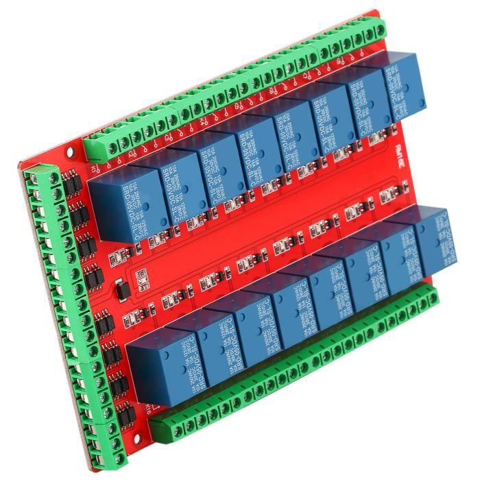Carte de relais à 16 canaux Carte d'interface de module de relais à 16 ...