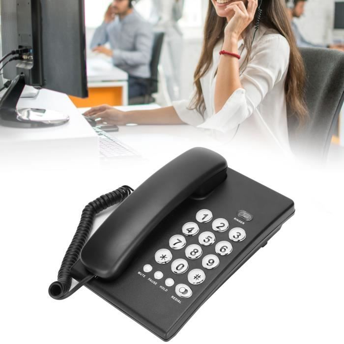 OMABETA Téléphone fixe KX‑T504 Téléphone Filaire Simple Téléphone de ...
