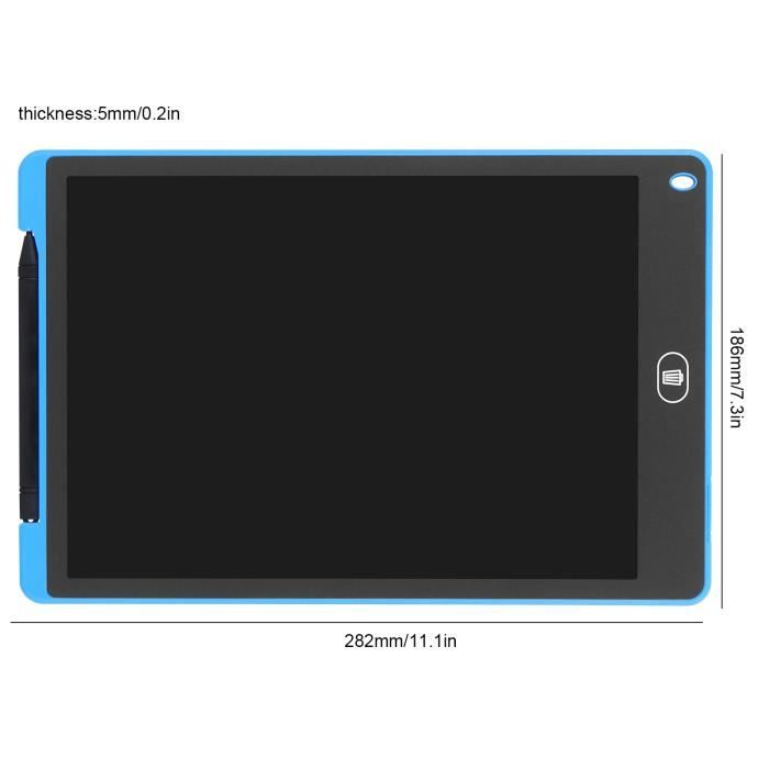 Qiilu Tablette à dessiner 12in LCD écriture peinture conseil dessin Pad ...