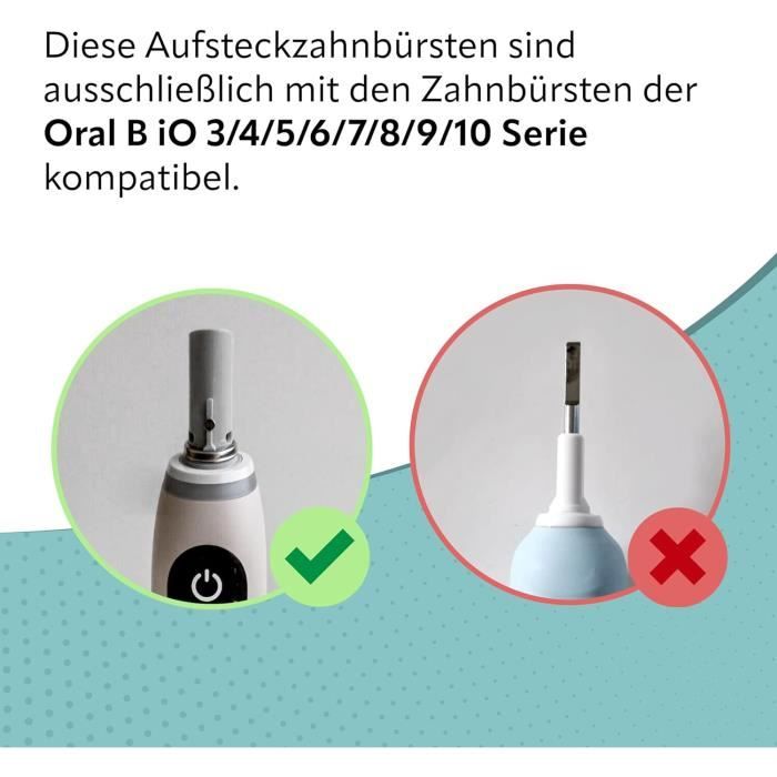 Brossette Compatibles Oral B Io (Pack De 8) - Embouts De Brosse À Dents ...