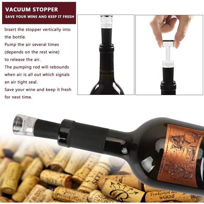 Ensemble de sommelier de luxe - Ensemble d'accessoires pour vin avec ...