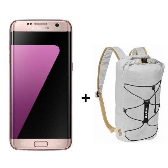 Samsung Galaxy S7 Edge rose + sac à dos waterproof - Cdiscount Téléphonie