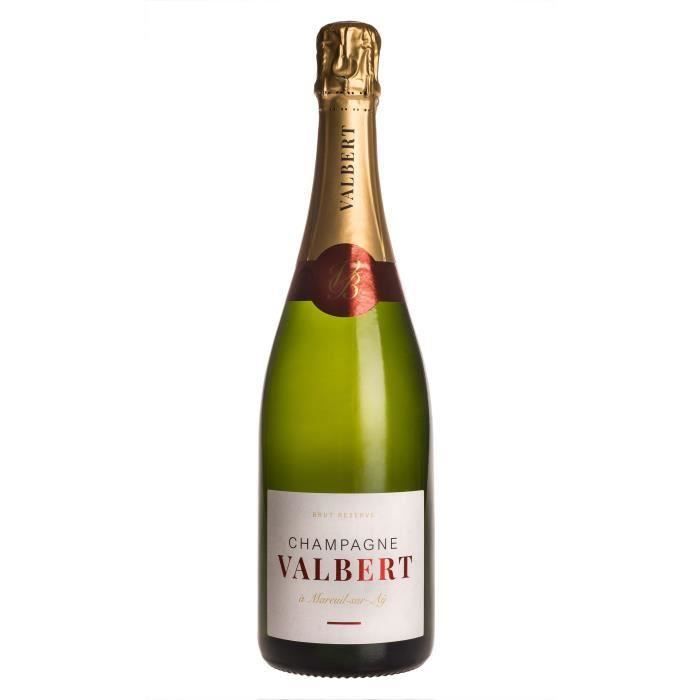 Champagne Valbert Brut - Brut Réserve x1 - La cave Cdiscount