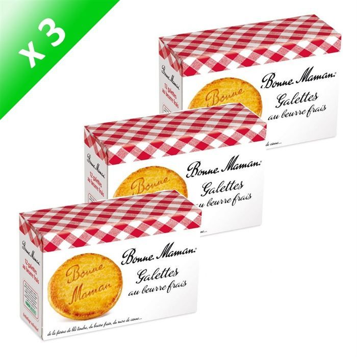 BONNE MAMAN Grande Galette 170g (x3) - Cdiscount Au quotidien