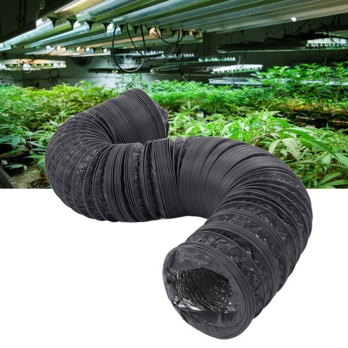 JIA - Conduit de ventilation Conduit flexible en aluminium de 1 m de ...