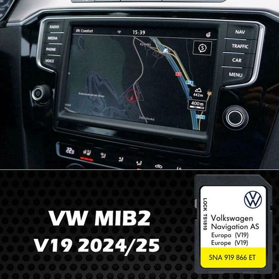 Carte SD Navigation GPS Europe - v19 ECE 2024 2025 - 5NA919866ET - compatible avec Volkswagen VW ...