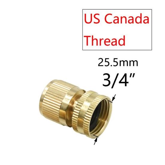 US Canada Fil-Kit De Connecteurs Rapides Filetage Laiton , Coupleur D'irrigation De Jardin En ...