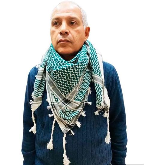 Foulard Palestinien Shemagh Keffiyeh Hatta Arabe Unisexe. 100% Coton ...