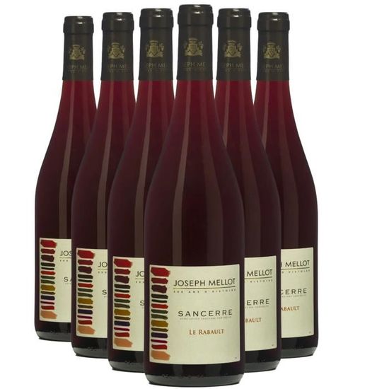 Sancerre Le Rabault Rouge 2018 - Lot de 6x75cl - Joseph Mellot - Vin ...