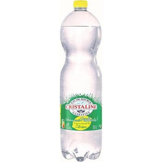 CRISTALINE Eau aromatisée gazeuse citron 1,5L - Cdiscount Au quotidien