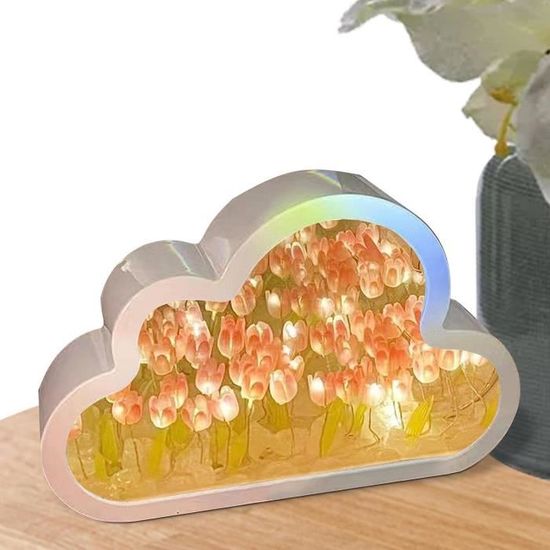 Veilleuse Fleur Bricolage - Lampe Tulipe Led En Nuage,Décorations De ...